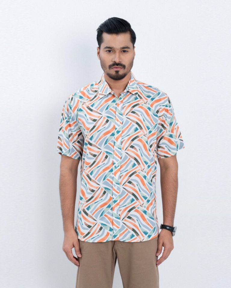 Regular Fit Half Shirt Multi Color – Manfied